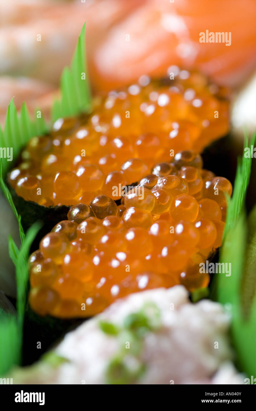 Salmon roe roll Stock Photo - Alamy