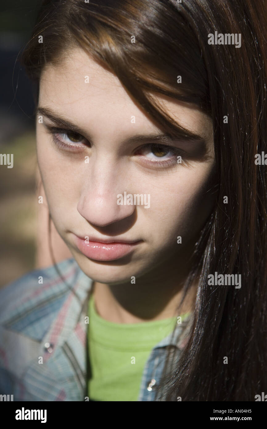 Smirking face teen hi-res stock photography and images - Alamy