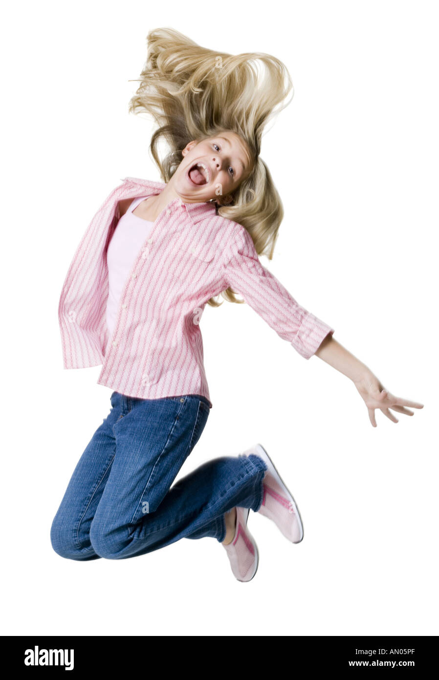 Teen girl with one arm up and one arm down hi-res stock photography and ...