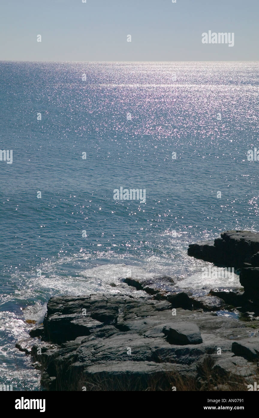 Ocean Waves and Rocks Stock Photo - Alamy