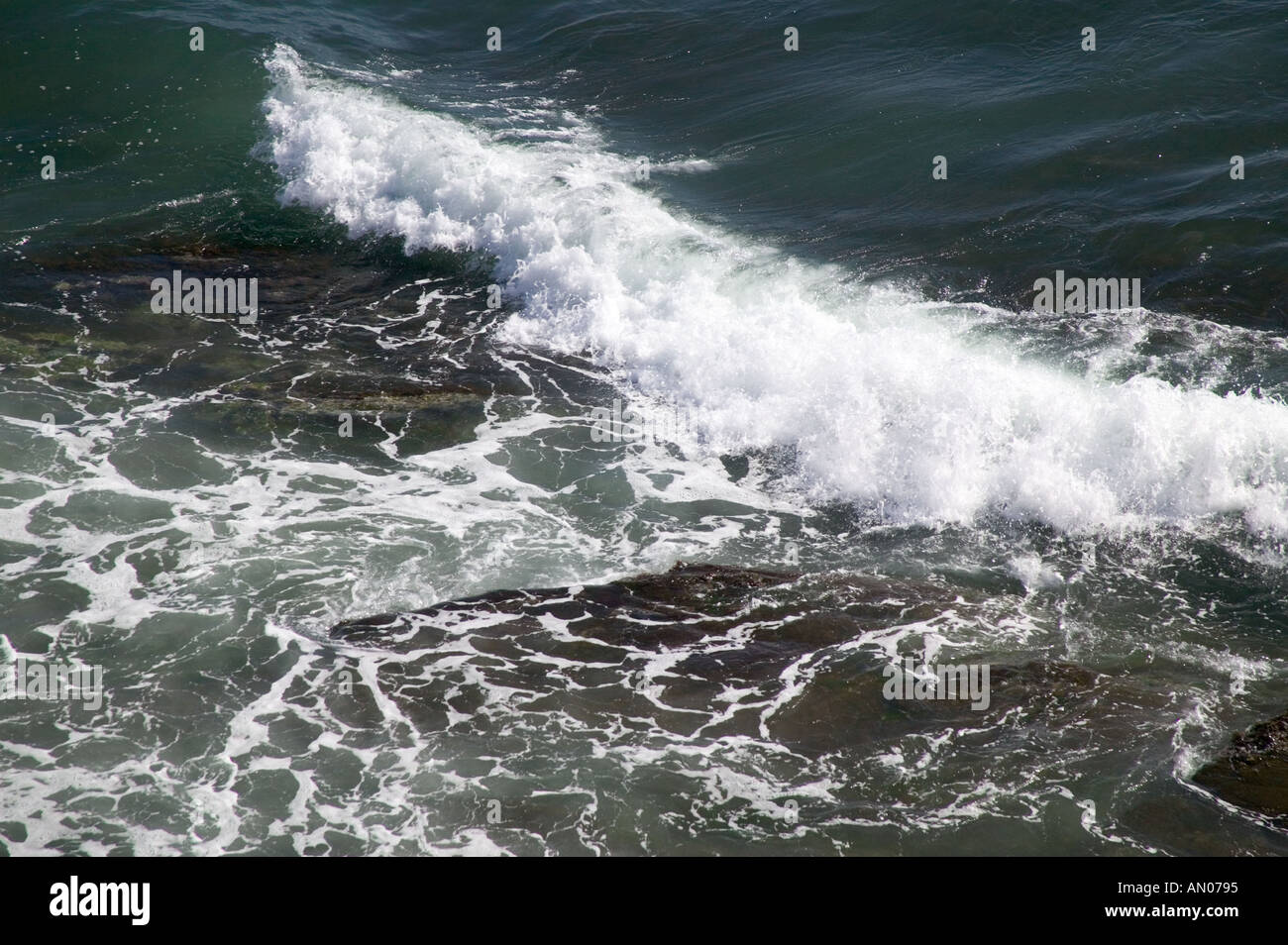 Ocean Waves and Rocks Stock Photo - Alamy
