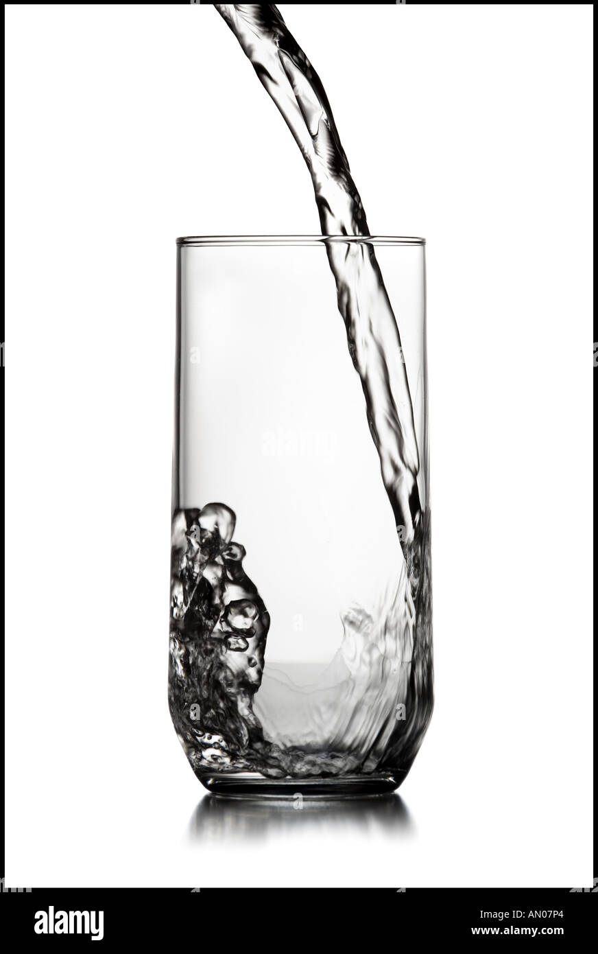 Water being poured into a glass Stock Photo - Alamy