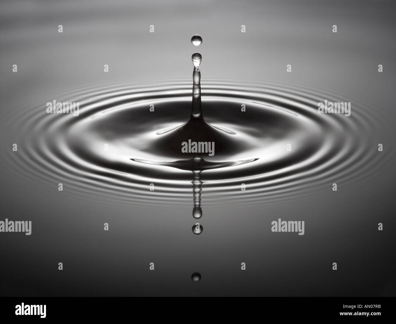 Ripples formed by a water drop Stock Photo - Alamy