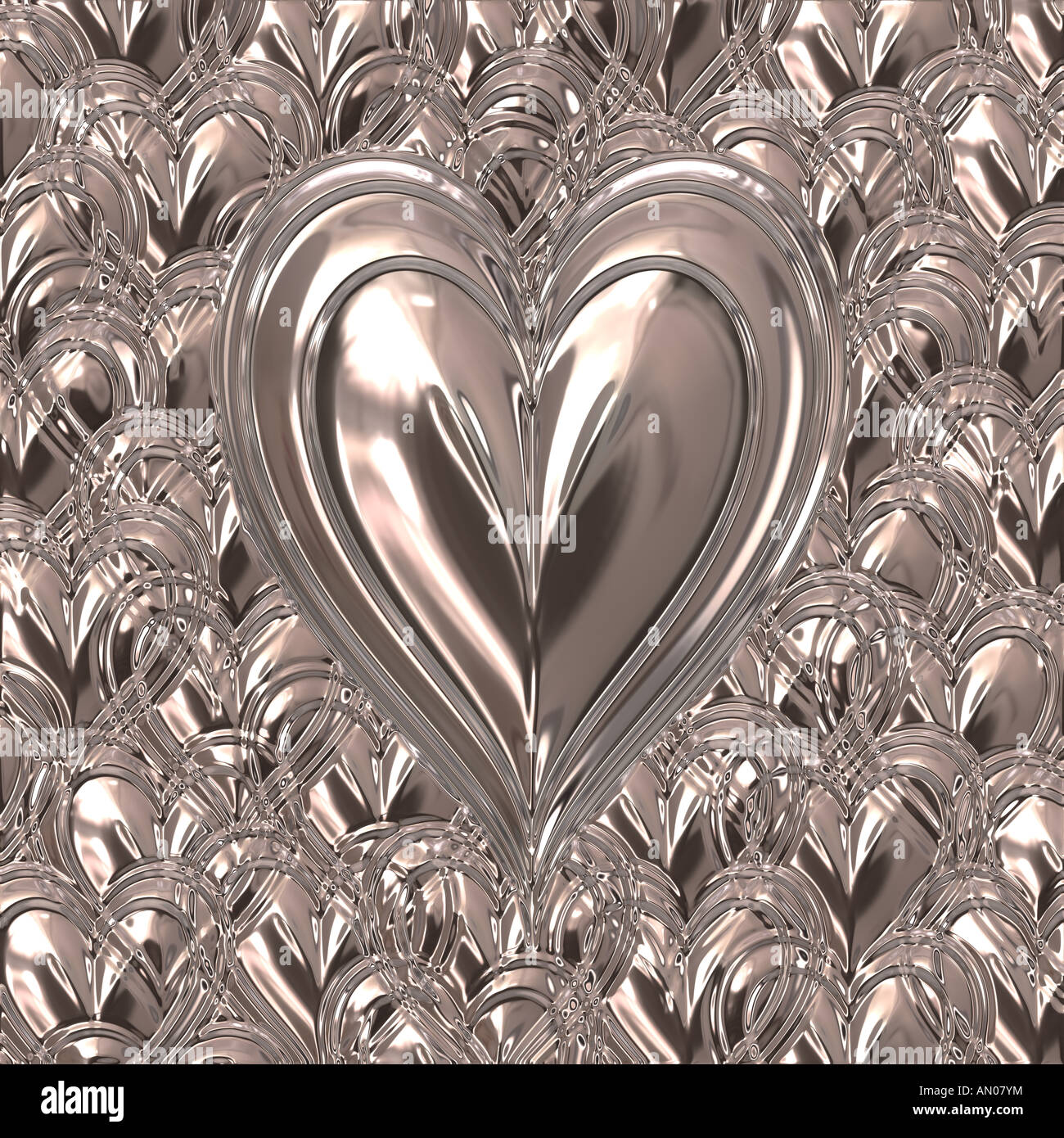 big bright beautiful silver heart on heart background Stock Photo - Alamy