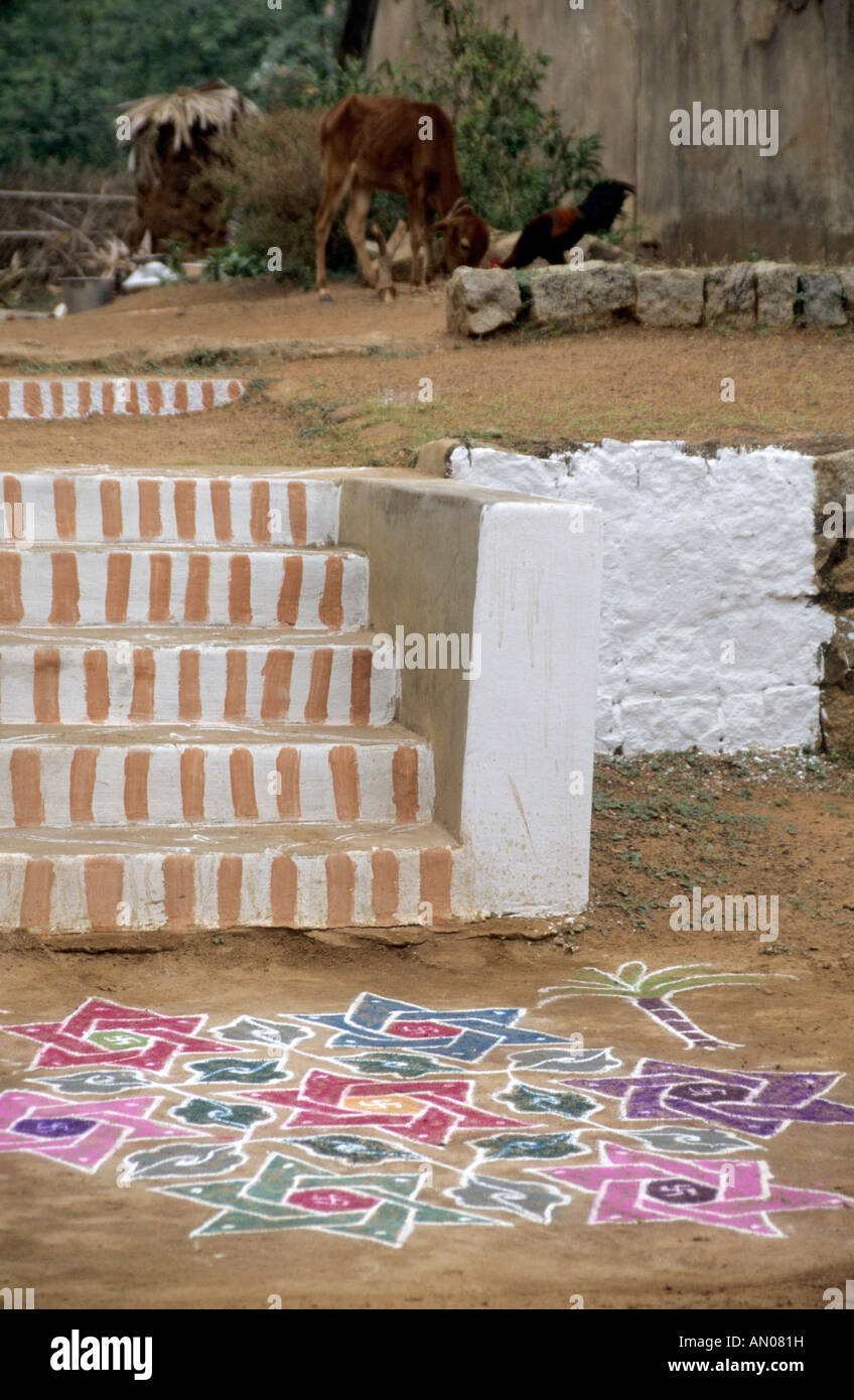 South India Tamil Nadu Pongal Festival Ceremonial House Entry Chalk ... South India Tamil Nadu Pongal Festival Ceremonial House Entry Chalk ...