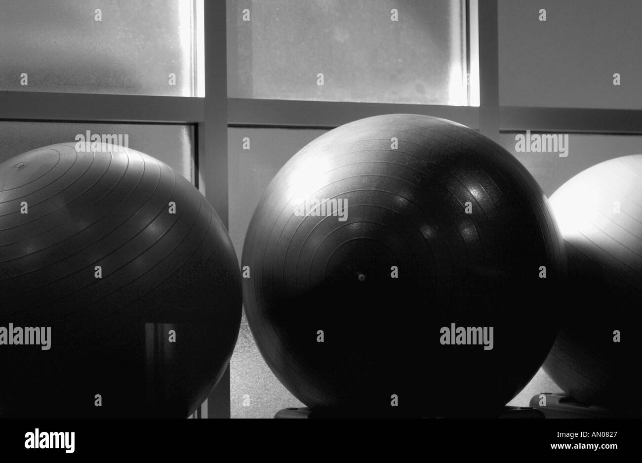 Exercise fitness balls Stock Photo - Alamy