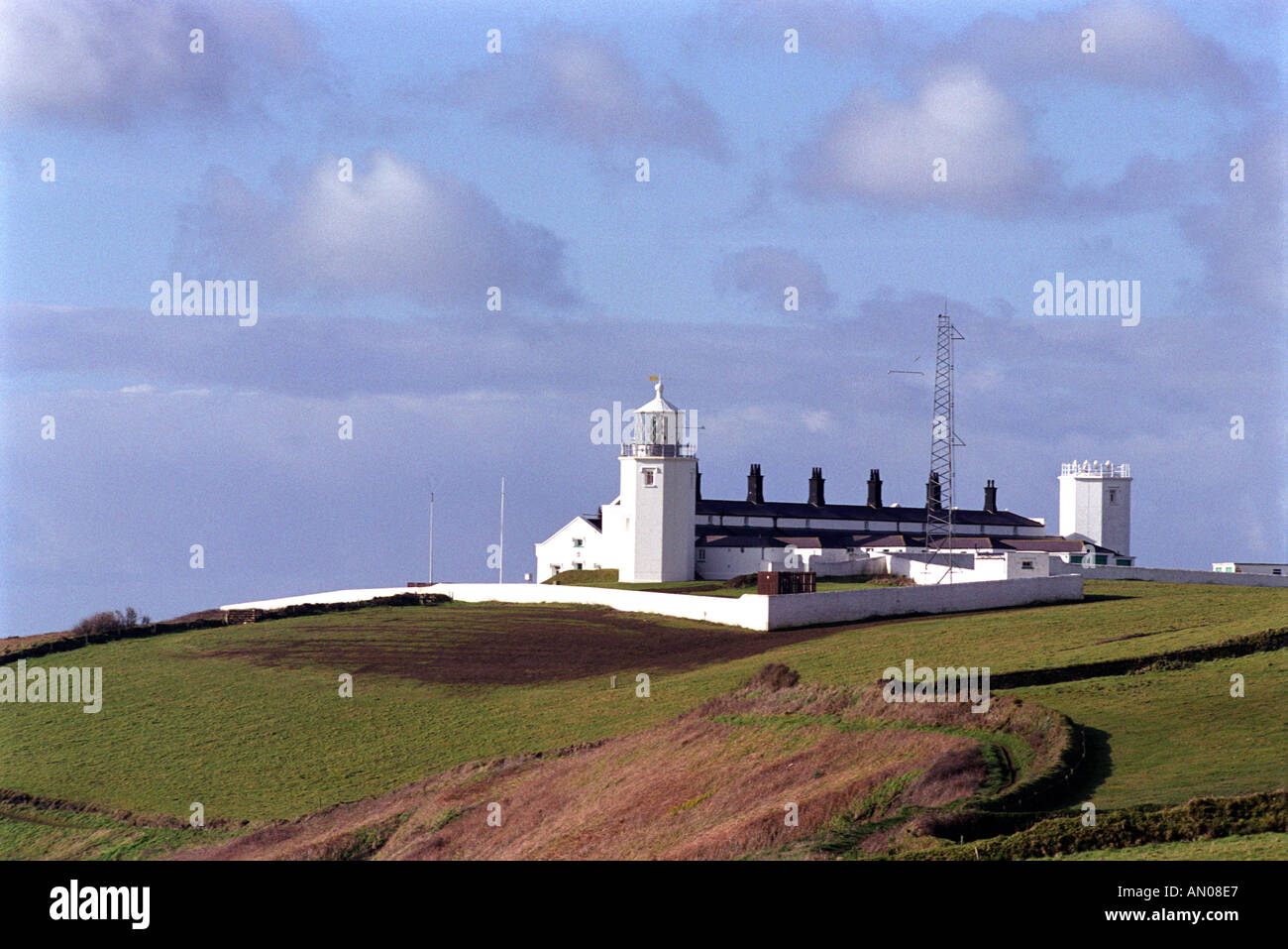 Lizard Point Lighthouse in Housel Bay in Cornwall England UK Stock ...