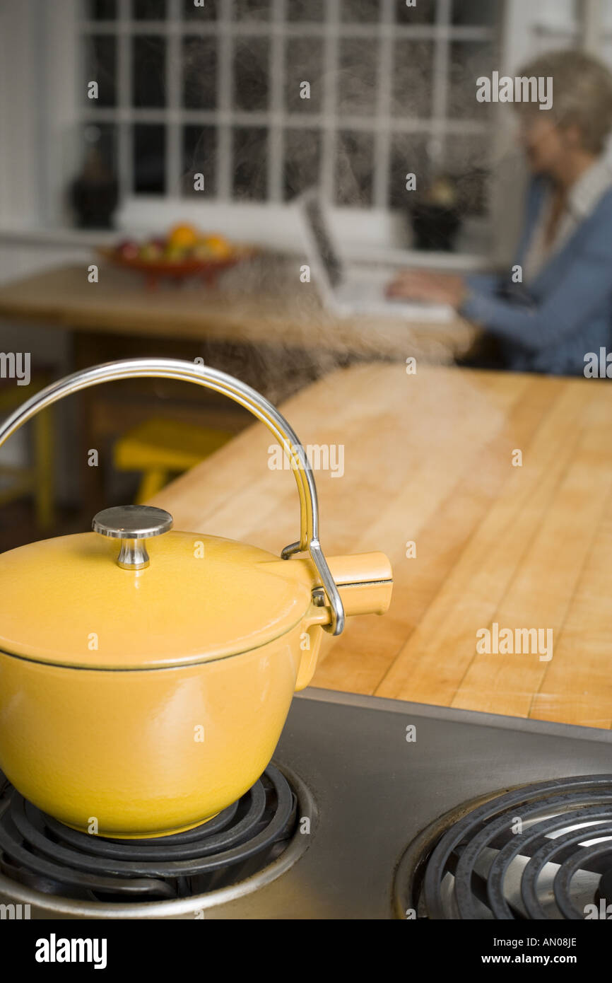 Steam coming out of a kettle hi-res stock photography and images - Alamy