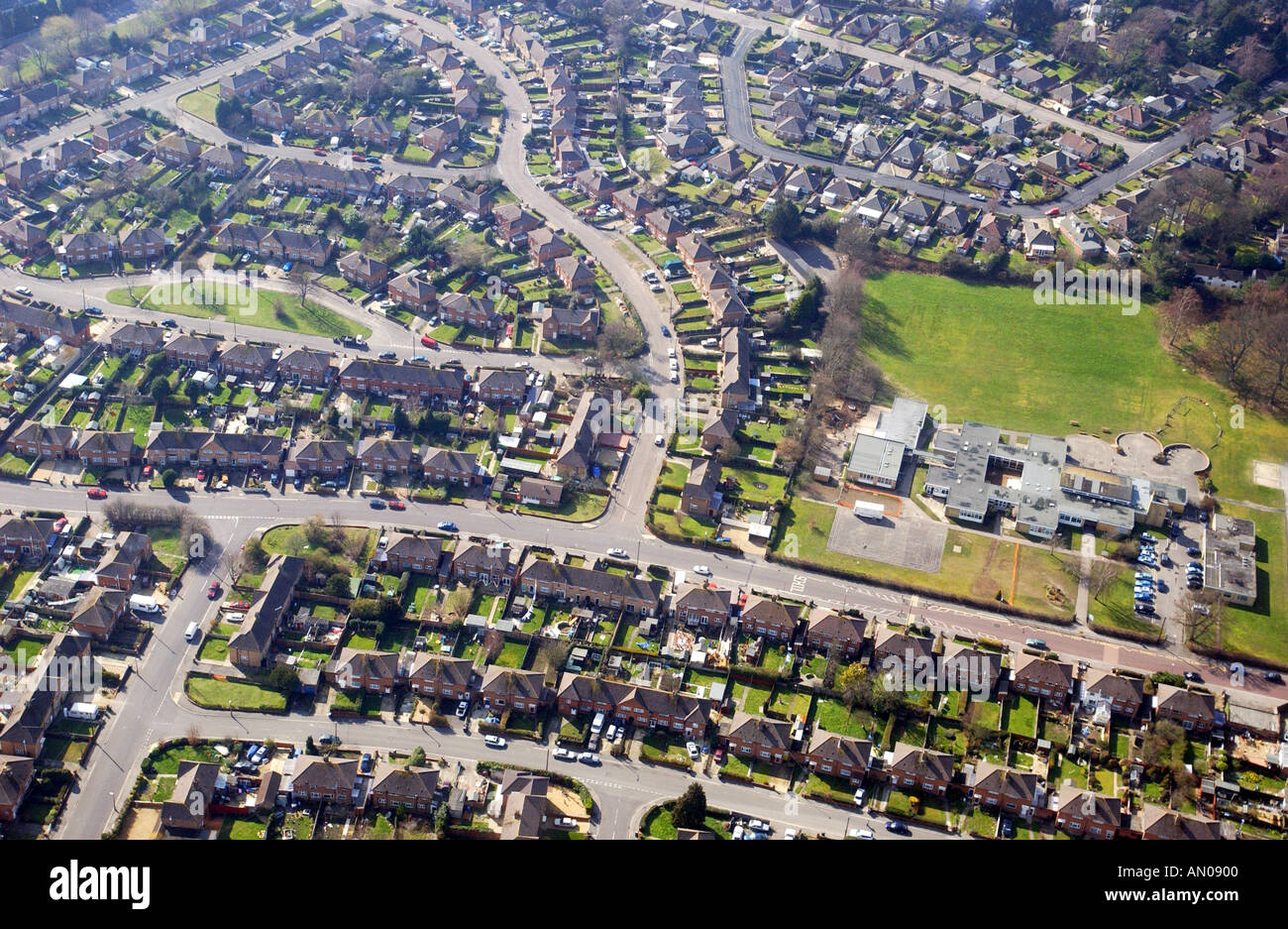Aerial view over Poole in Dorset England UK Stock Photo - Alamy
