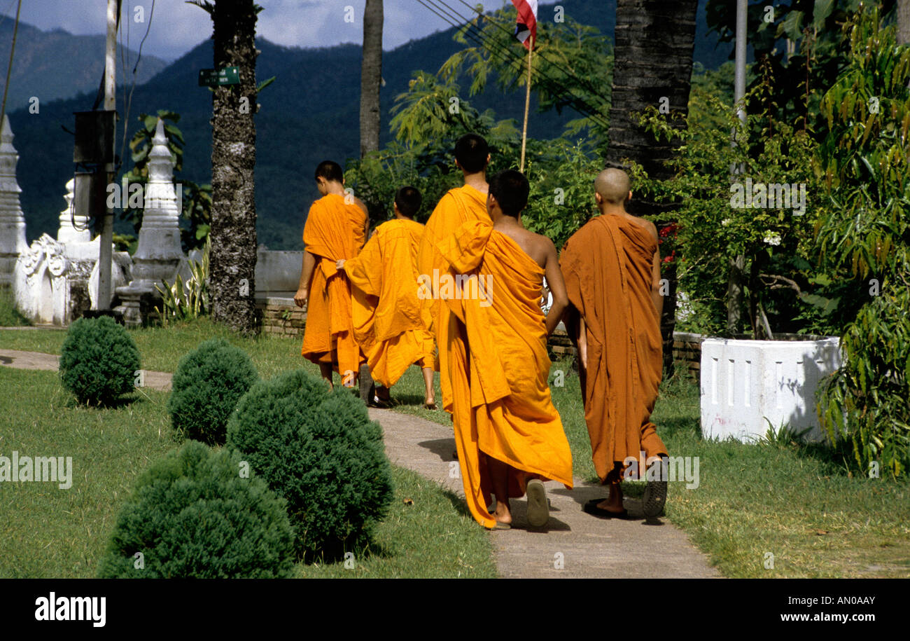 Thailand North Thailand Mae Hong Son Monks Stock Photo - Alamy