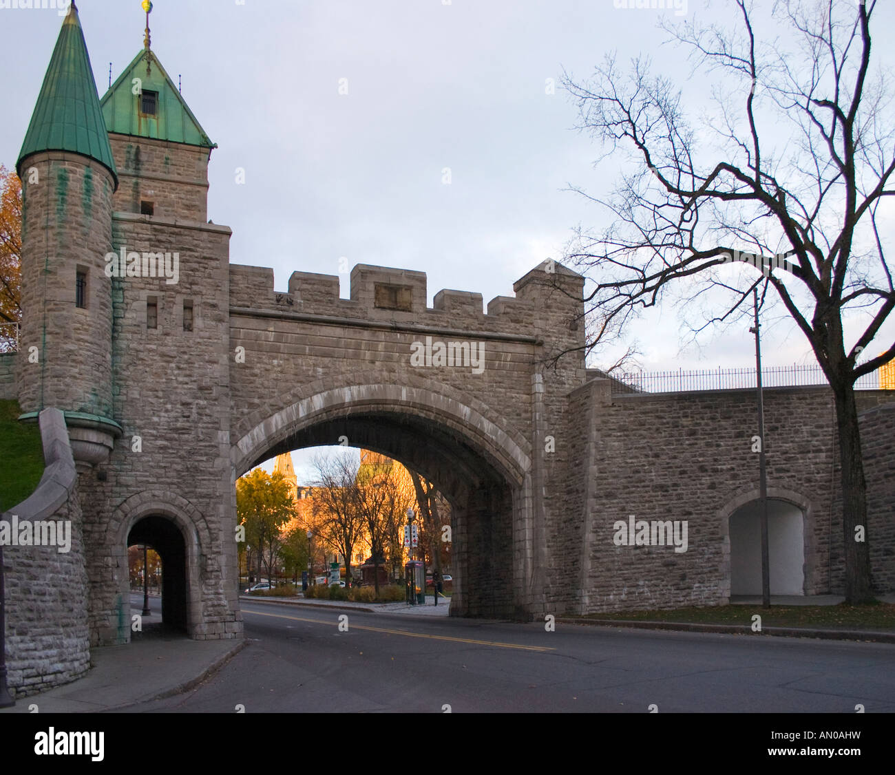 Quebec City gate in fortified wall Stock Photo - Alamy