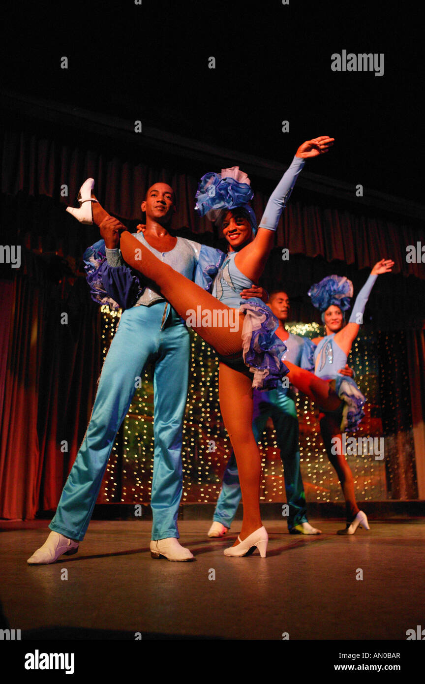 Dancers in costume perform at the Rumayor Cabaret, Pinar del Rio, Cuba ...