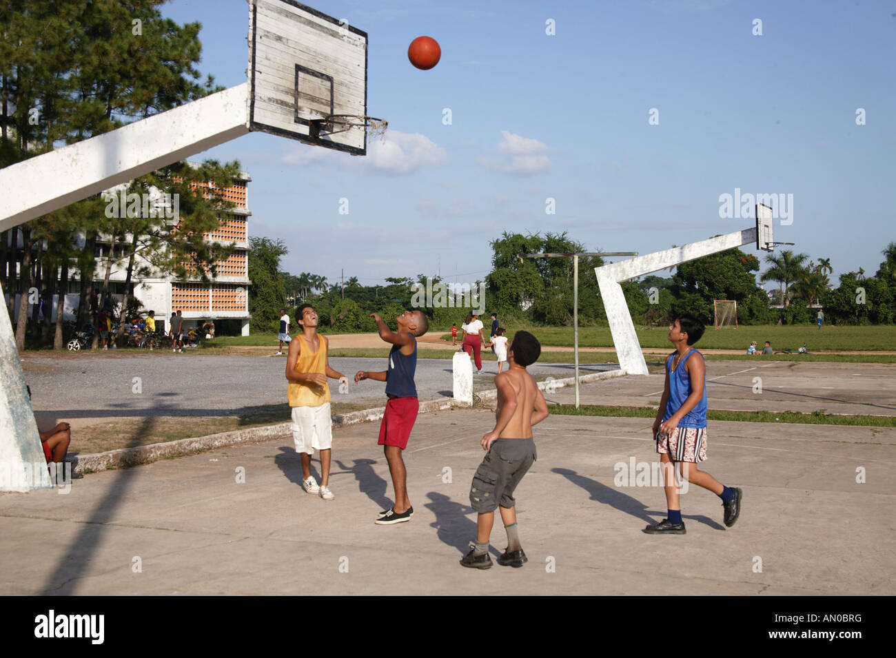 Boys playing basketball at Pinar del Rio, Cuba Stock Photo - Alamy