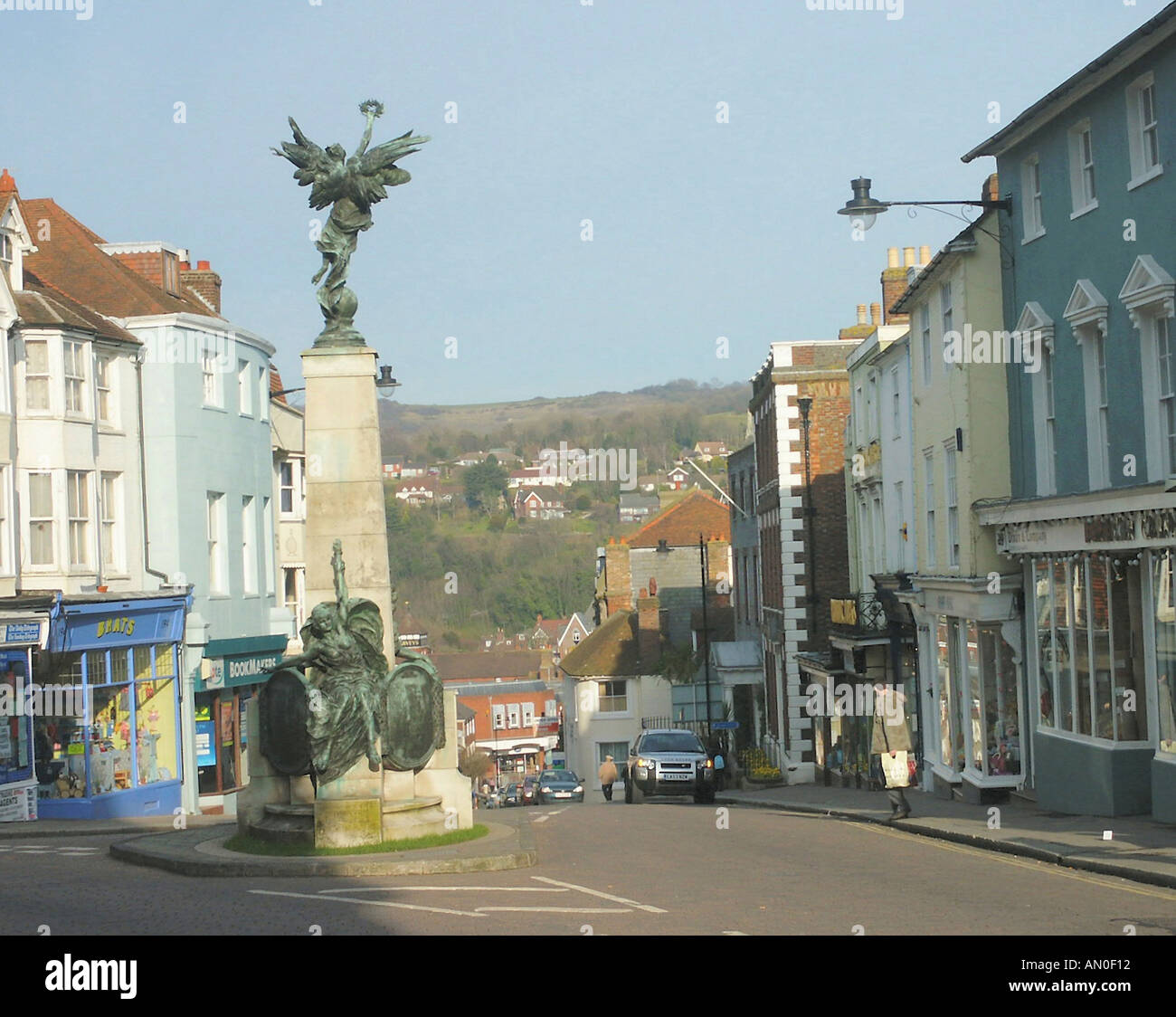 School Hill High Street War Memorial Lewes East Sussex England Stock ...