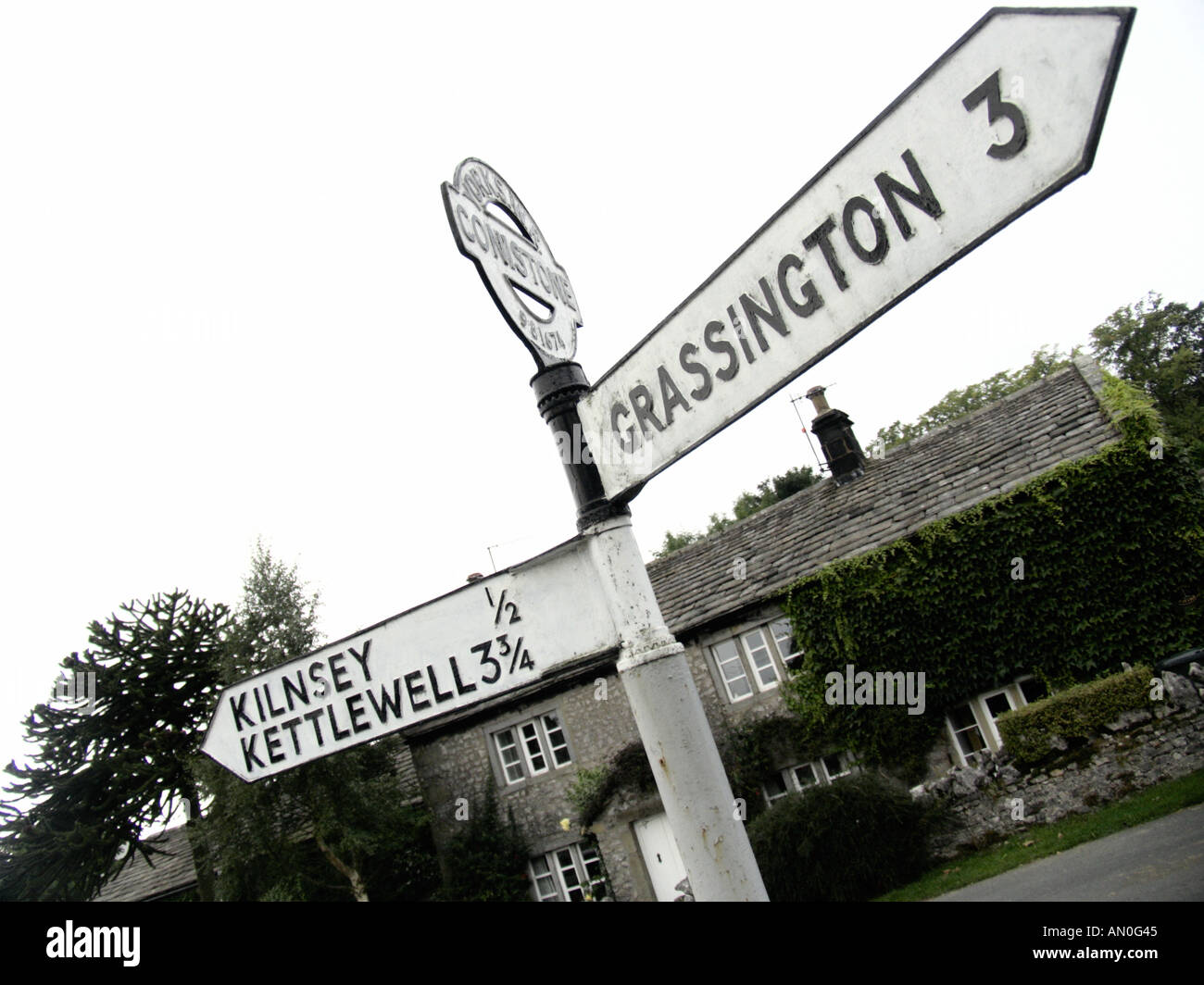 direction sign Yorkshire Dales Stock Photo - Alamy