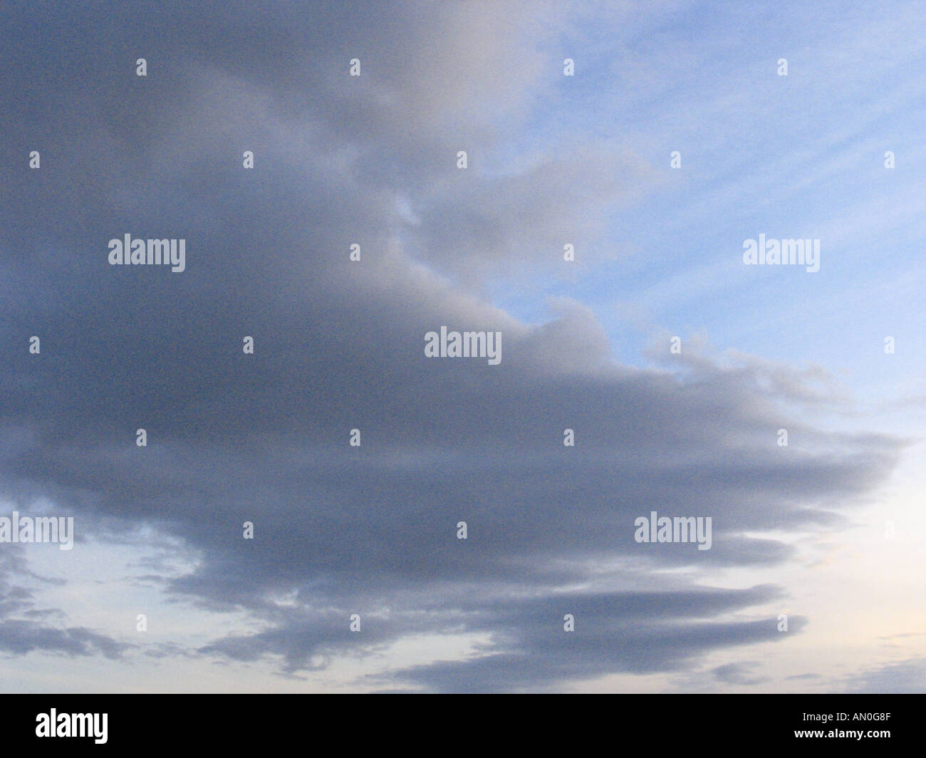 clearing sky Northumberland England Stock Photo - Alamy