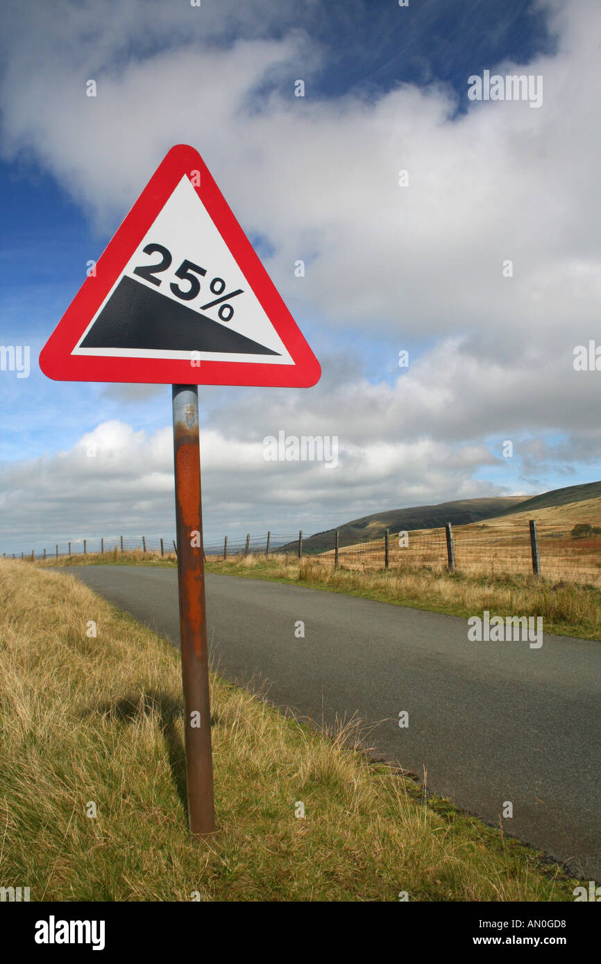 25 Slope Sign Stock Photo - Alamy