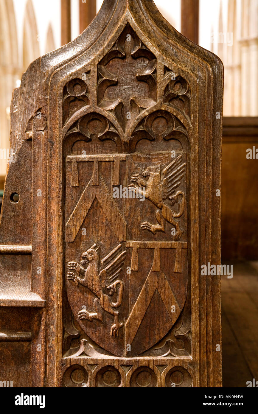 UK Suffolk Blythburgh village Holy Trinity Church Arms of Swillington ...