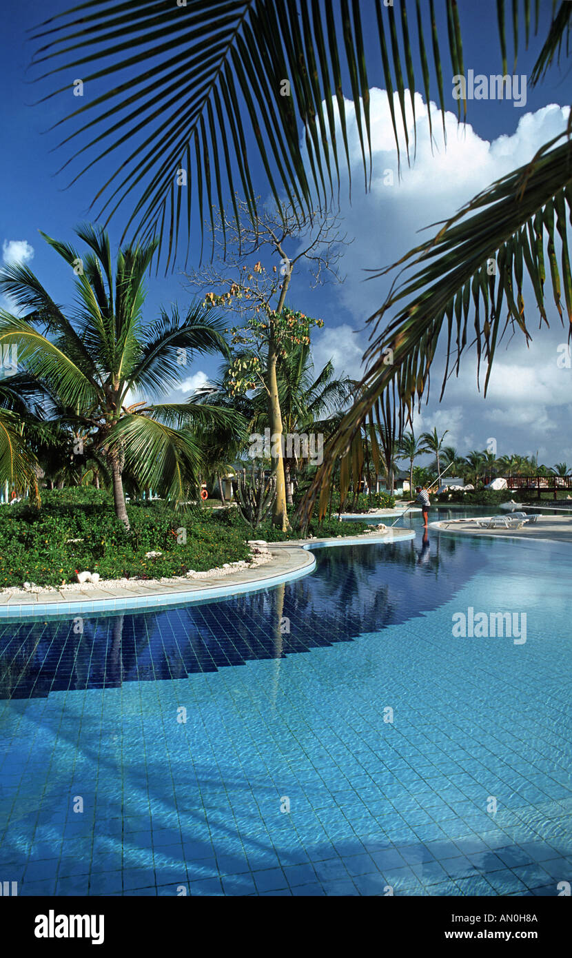 The swimming pool at Playa Pesquero resort is the largest and most ...