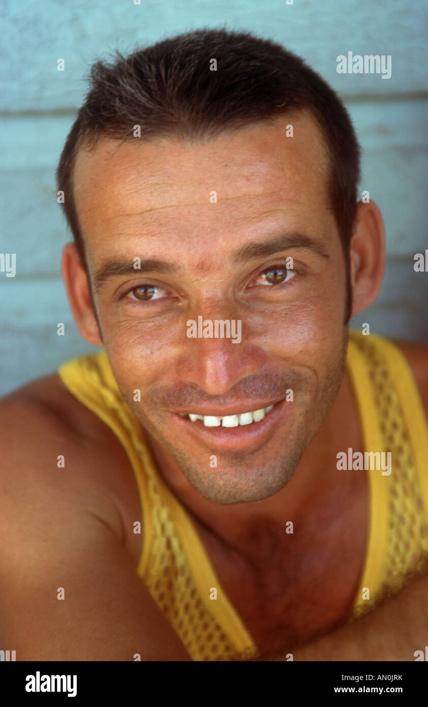 Man string vest hi-res stock photography and images - Alamy