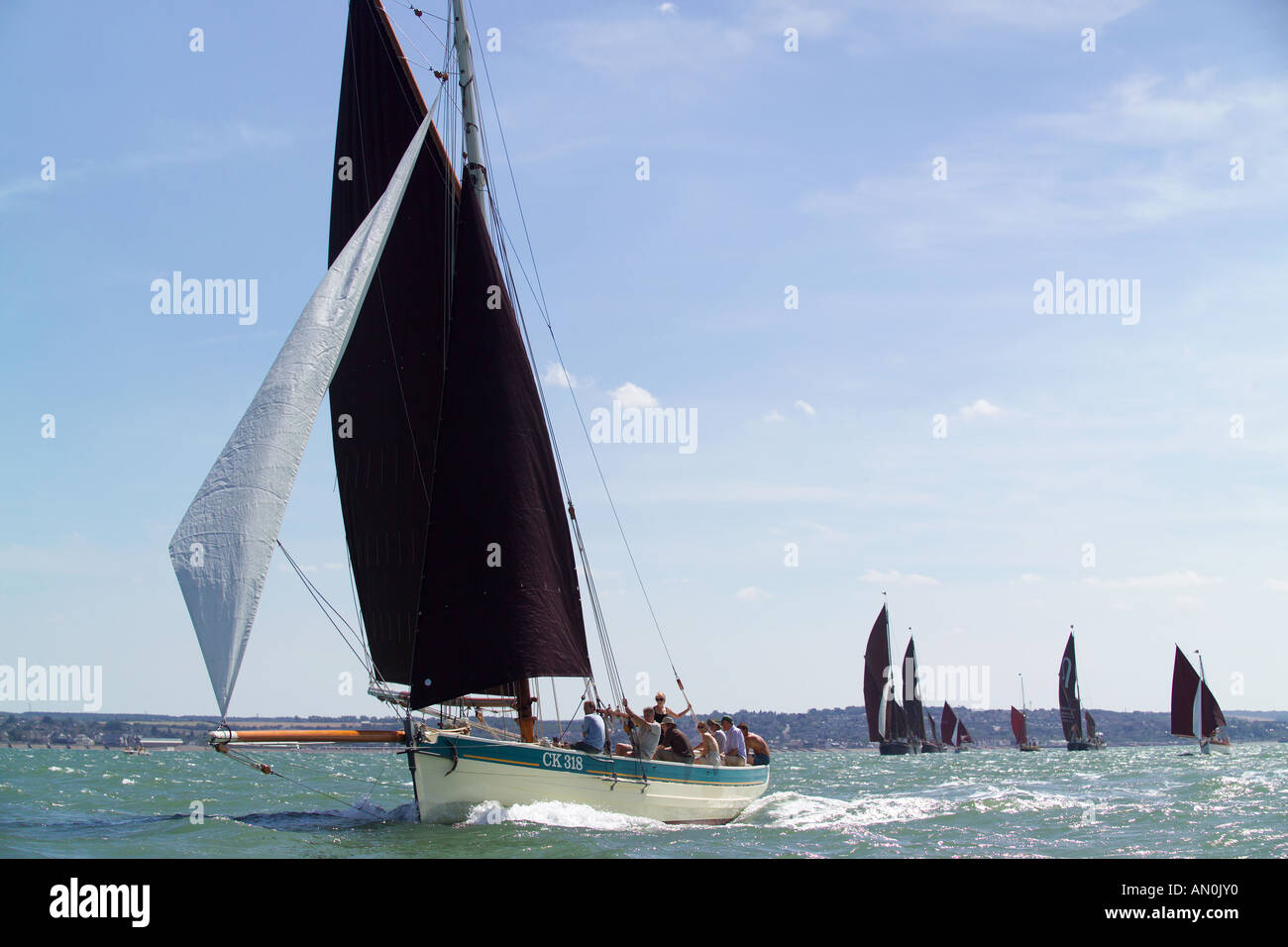 Classic Sailing Smack The Alberta taking part in the Whitstable Harbour ...