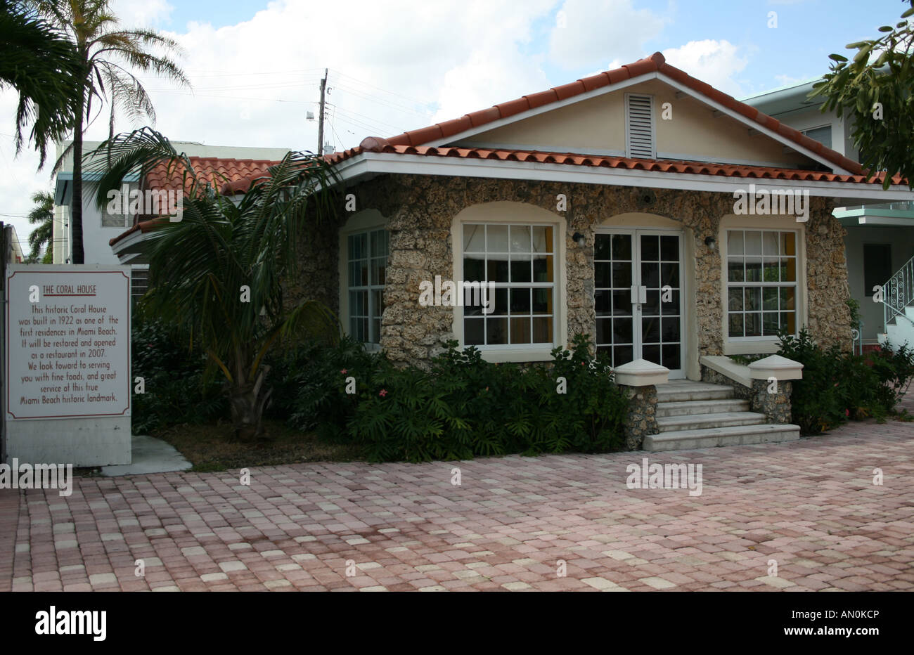 Coral House Miami Beach Florida building November 2007 Stock Photo - Alamy