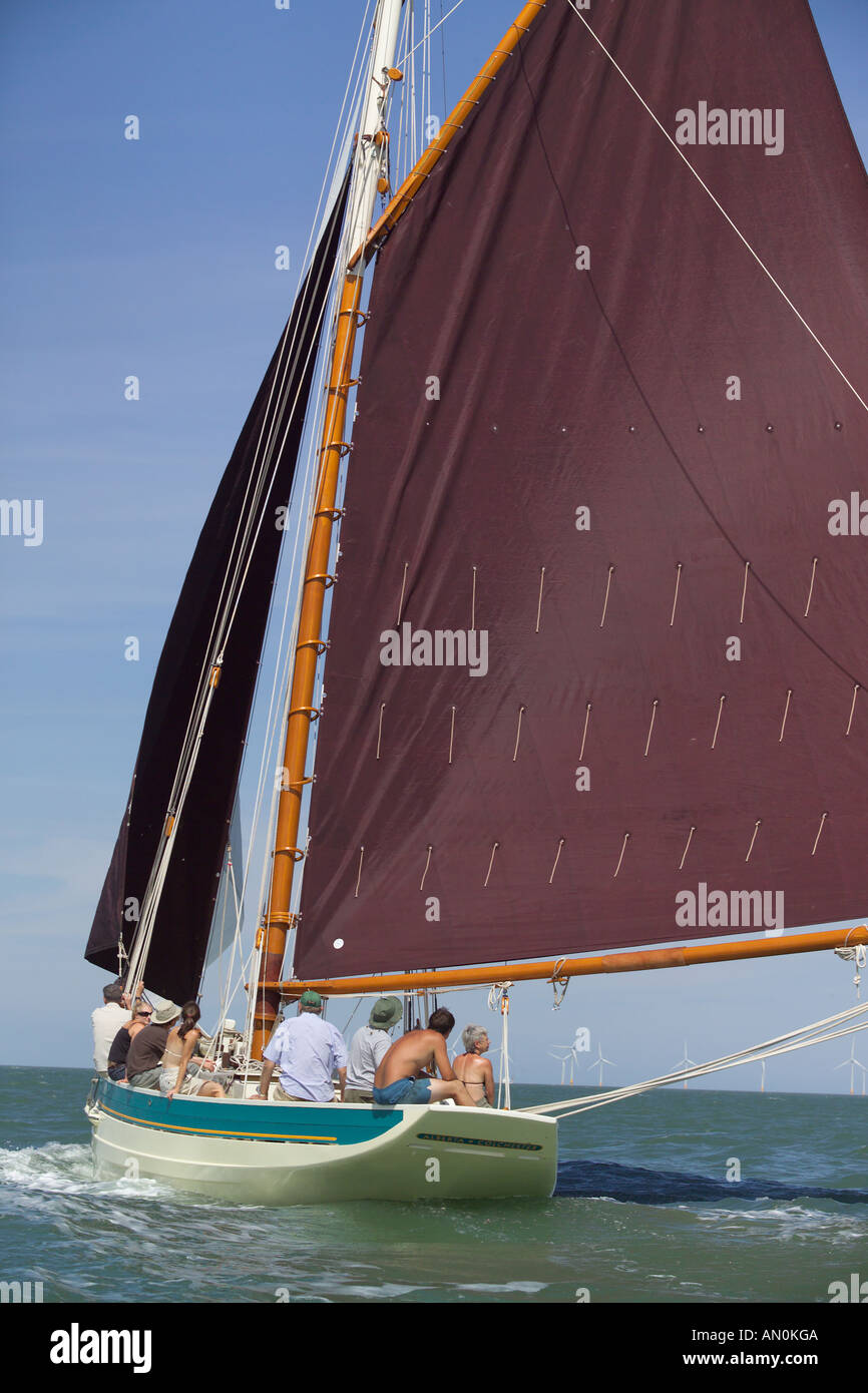 Classic Sailing Smack The Alberta taking part in the Whitstable Harbour ...