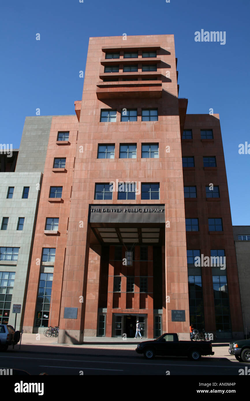 entrance to The Denver Public Library Colorado October 2007 Stock Photo ...
