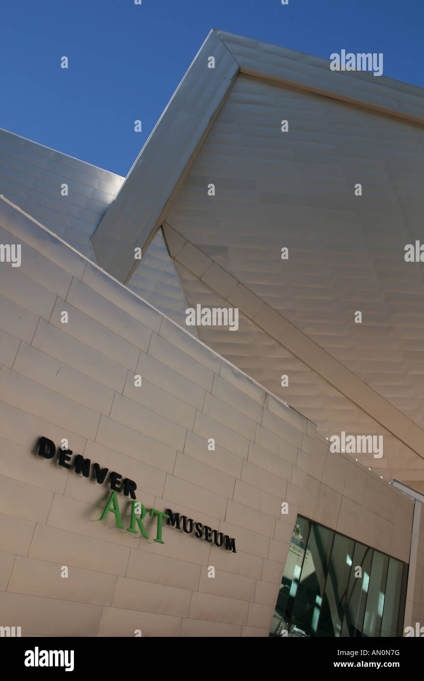 detail of modern architecture of Denver Art Museum Colorado October ...