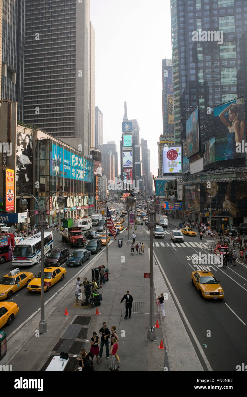 Northward view of Times Square in New York NY USA July 2005 Stock Photo ...
