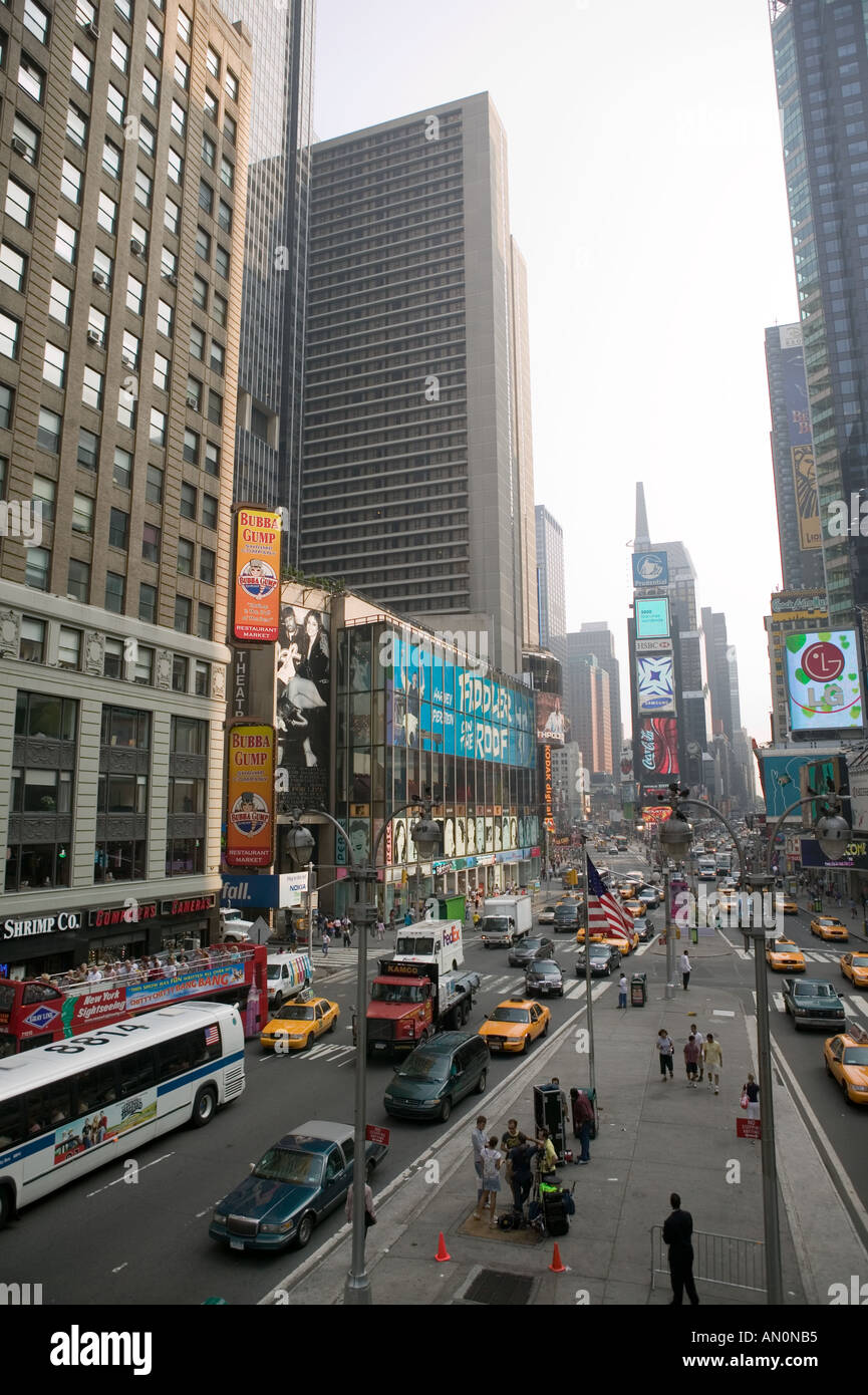 Northward view of Times Square in New York NY USA July 2005 Stock Photo ...