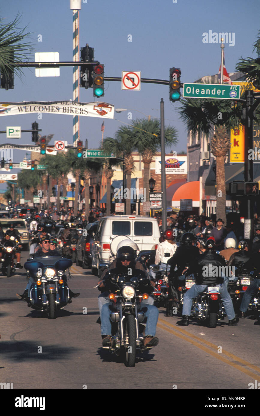 Daytona Beach Florida fl bike week motorcycle party festival Stock ...