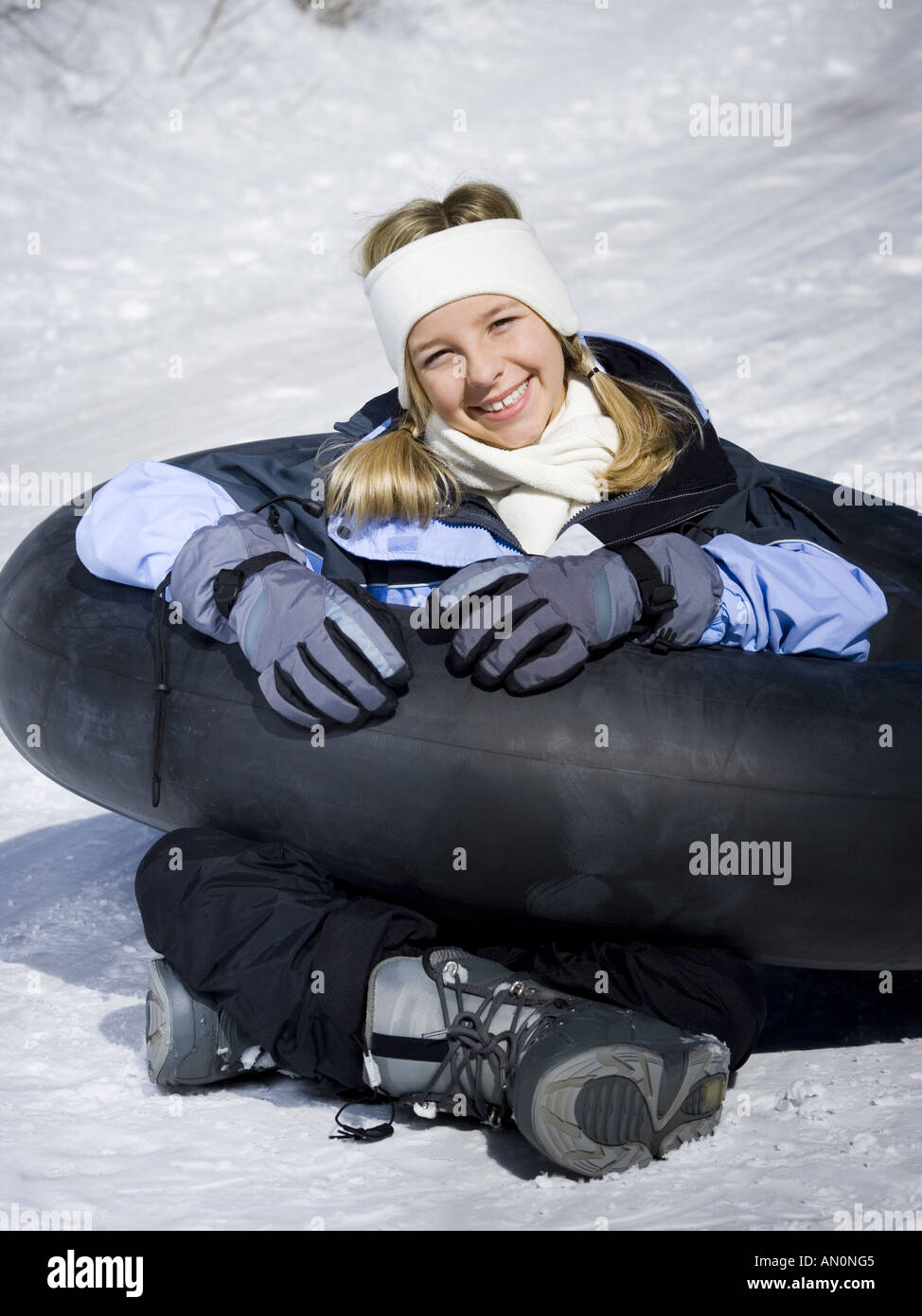 Girl on inner tube hi-res stock photography and images - Alamy