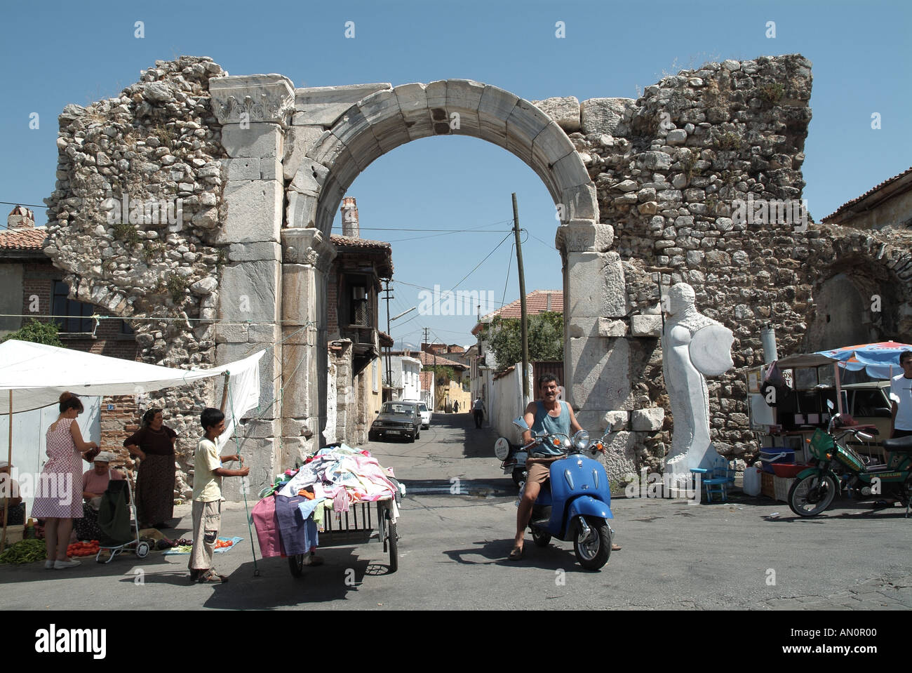 City gate ancient greek Mylas Caria Karia Turkey Stock Photo - Alamy