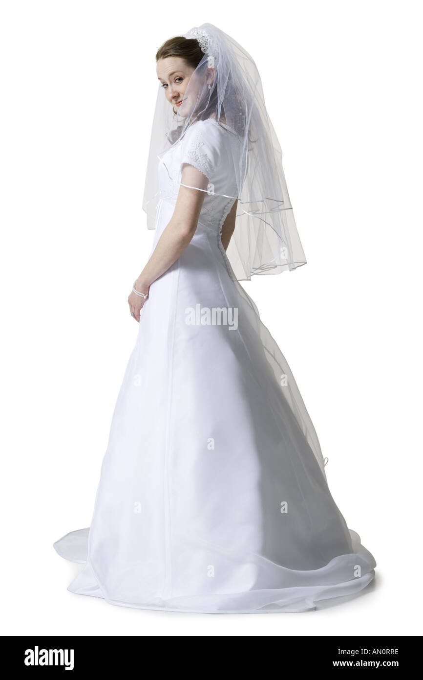 Bride standing silhouette Cut Out Stock Images & Pictures - Alamy