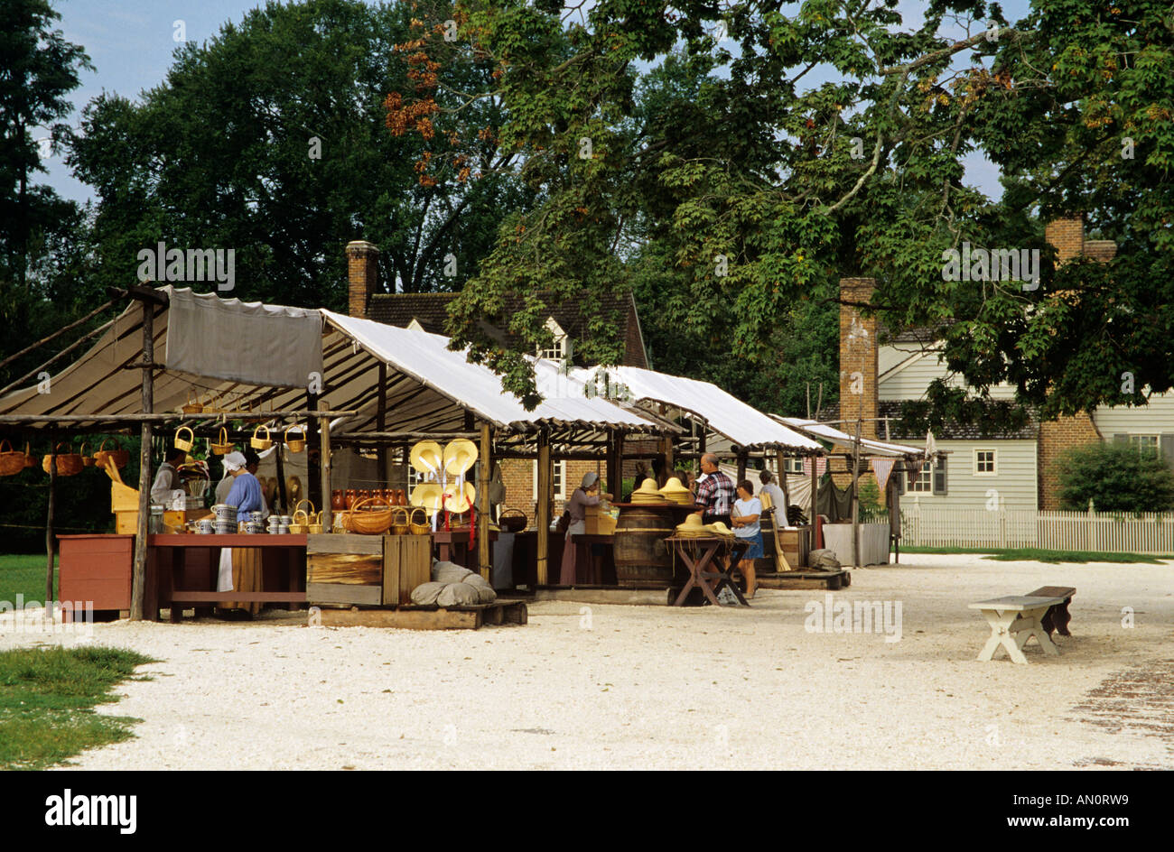 COLONIAL WILLIAMSBURG VIRGINIA USA August Market stalls in this re ...