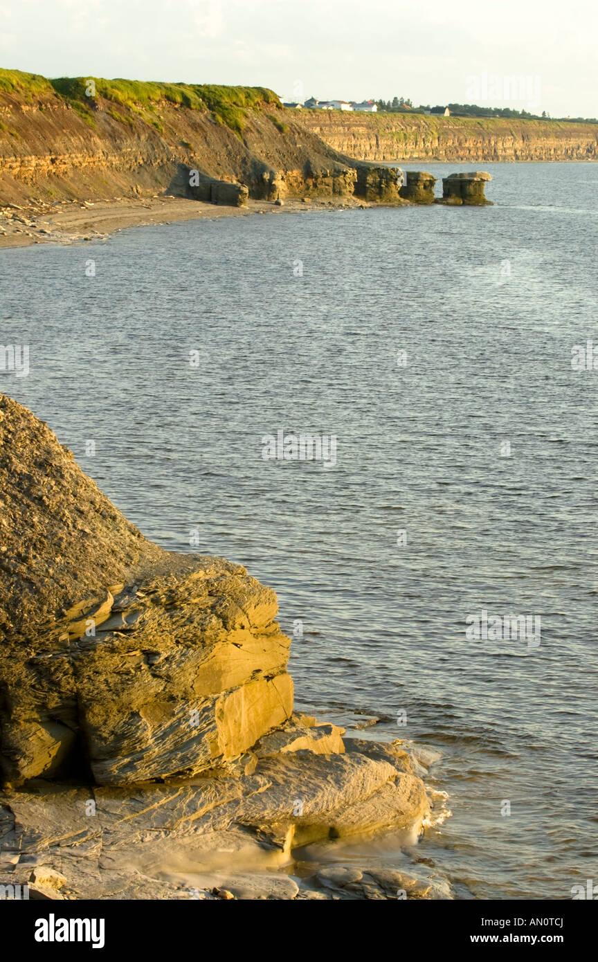Cliffs of the acadian coastline in the chaleur bay new brunswick canada ...