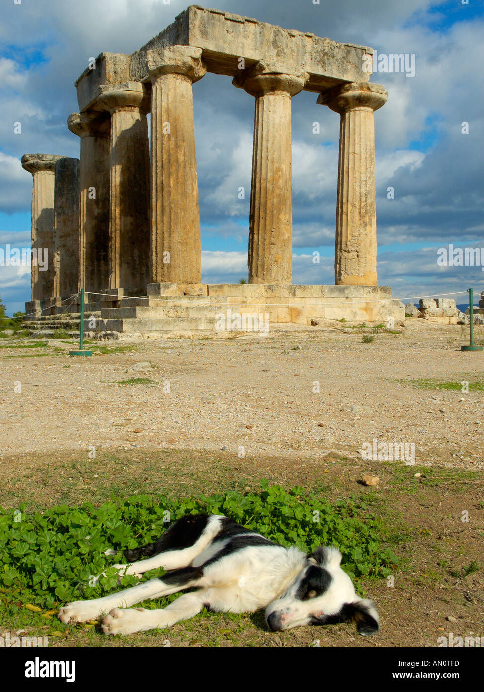 Apollo temple at Corinth Stock Photo - Alamy