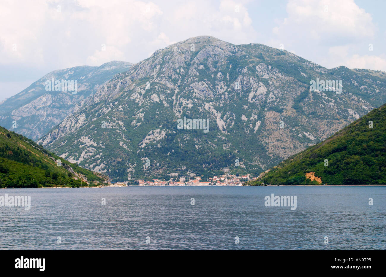 The narrow straight between Kamenari and Lepetani, view towards Perast ...