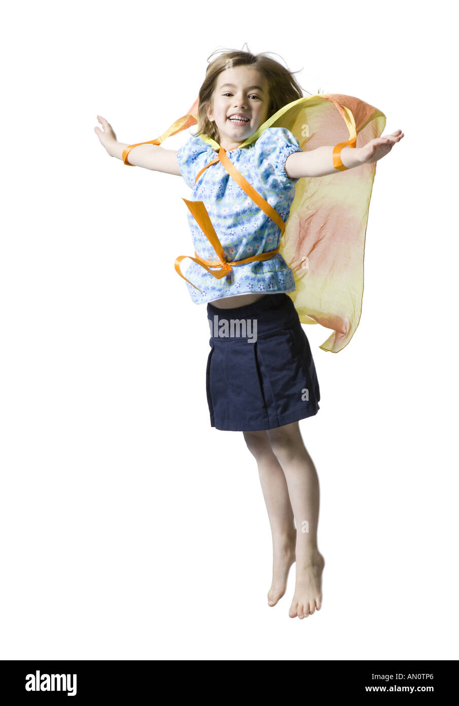 Portrait of a girl wearing a cape Stock Photo - Alamy