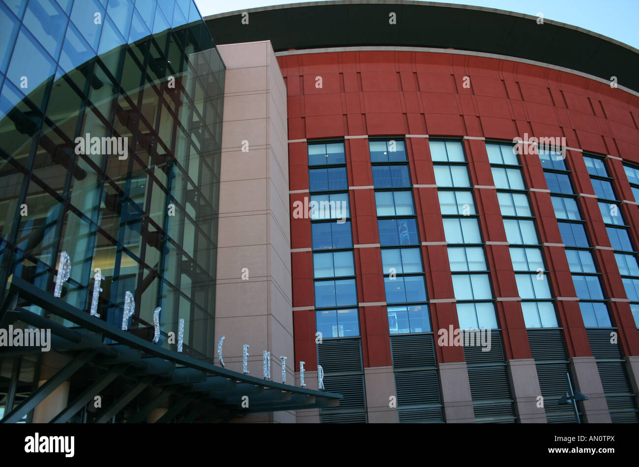 exterior view of Pepsi Center Denver Colorado October 2007 Stock Photo ...