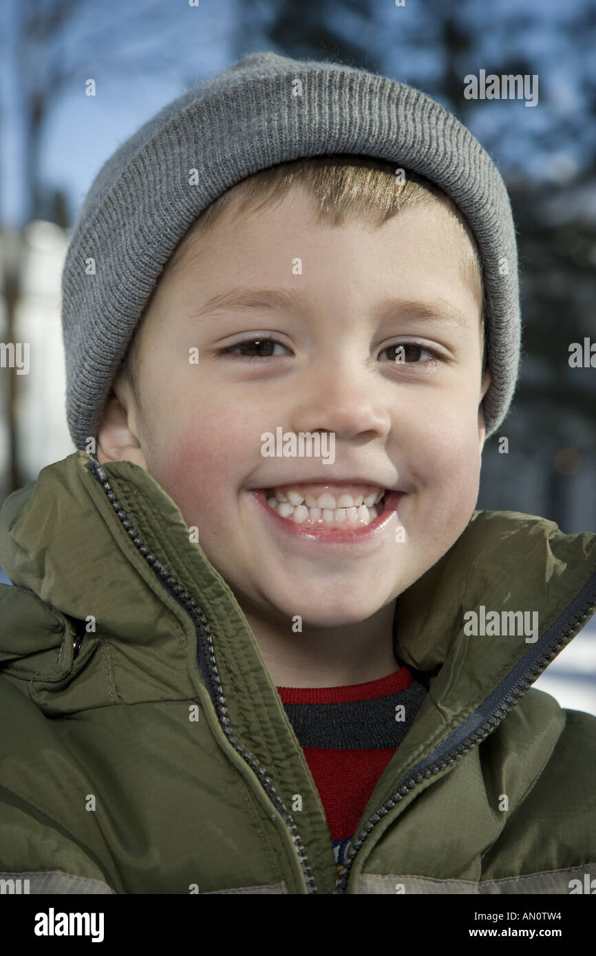 Portrait of a boy smiling Stock Photo - Alamy