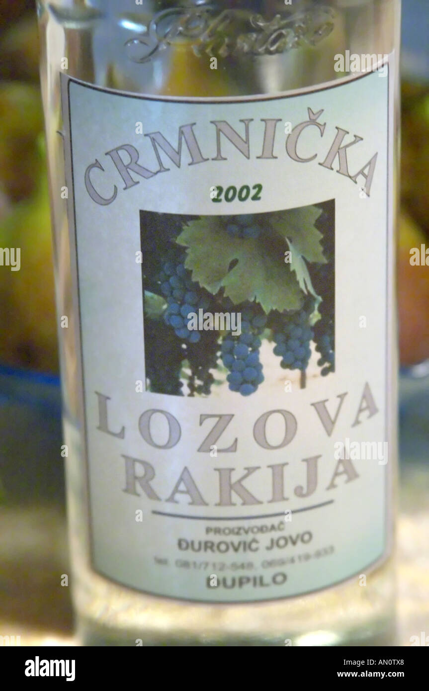Bottle crmnicka lozova rakija grappa hi-res stock photography and ...