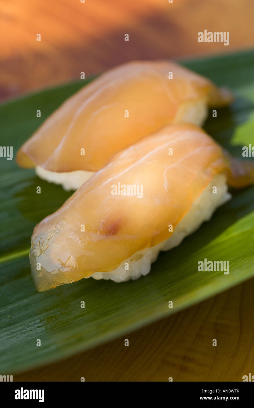 Sea bream sushi Stock Photo - Alamy