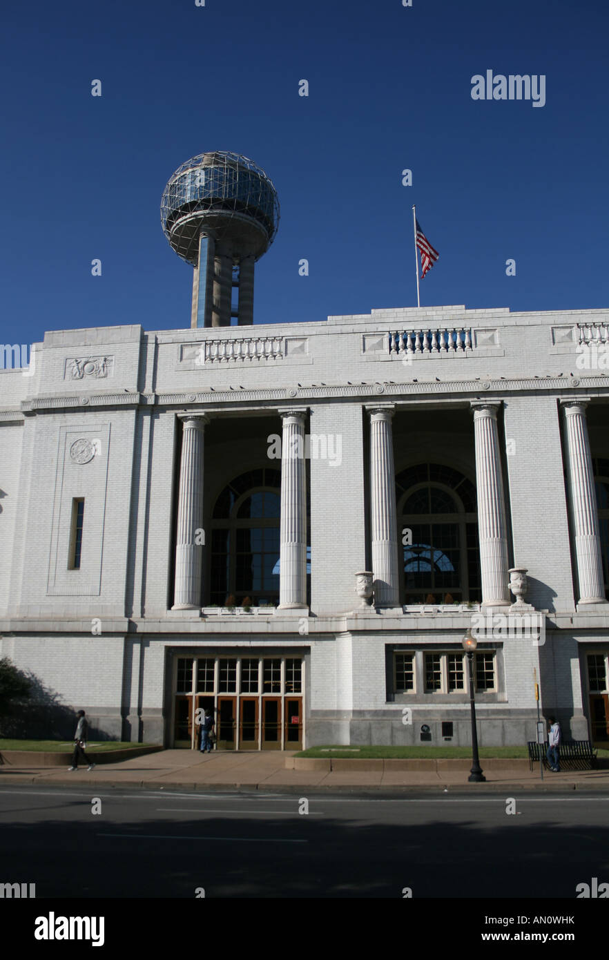 Union Station and reunion Tower downtown Dallas Texas October 2007 ...