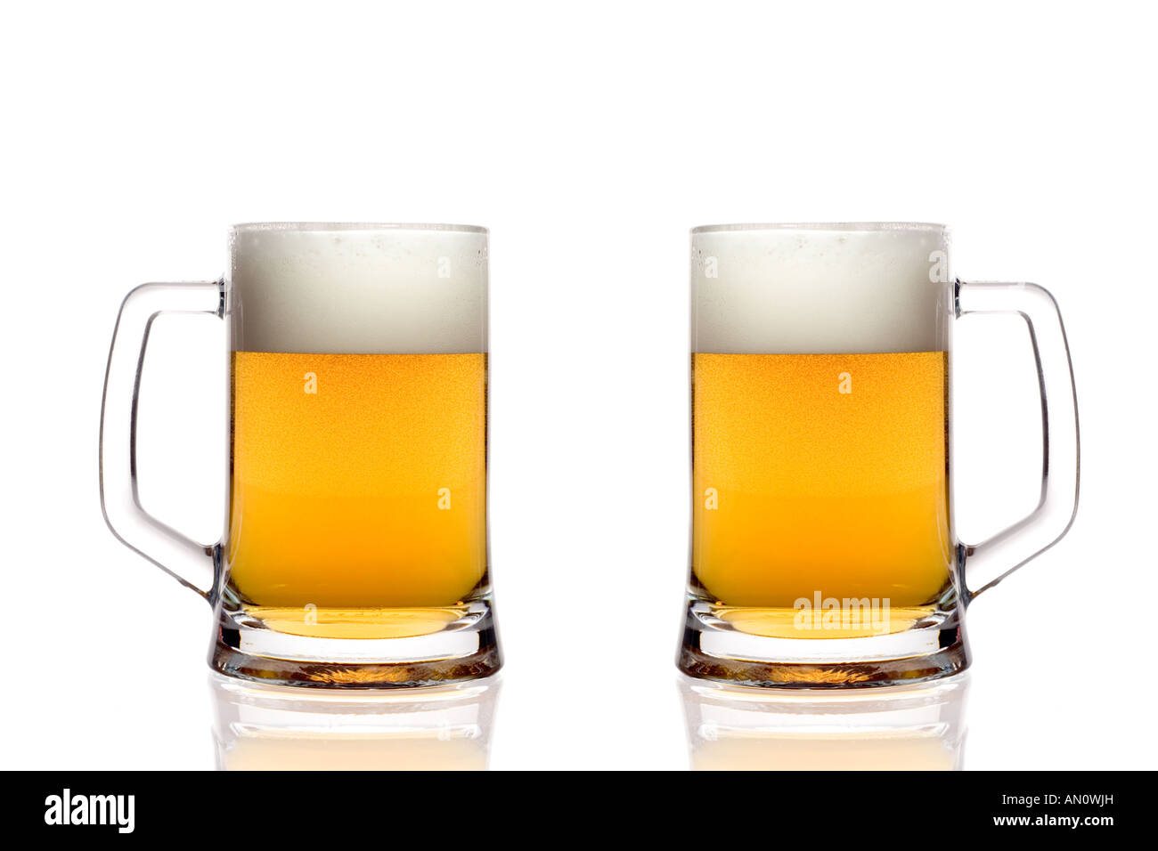 Two beer glasses Stock Photo - Alamy