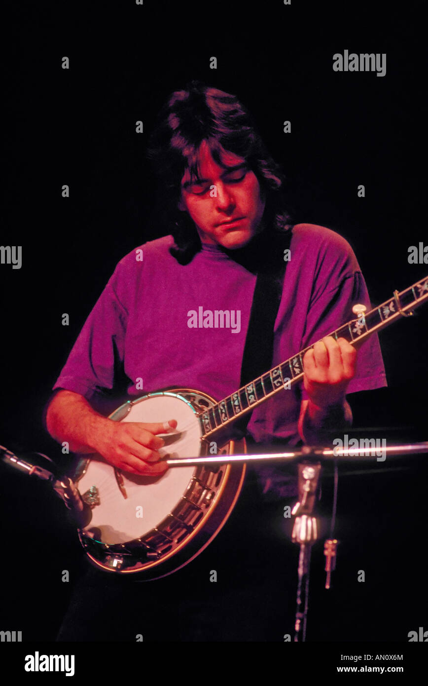 Banjo player Bela Fleck performing at the Merle Watson Memorial ...