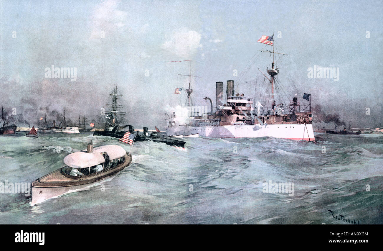 USS Battleship Maine at Havana on February 14, 1898 Stock Photo - Alamy