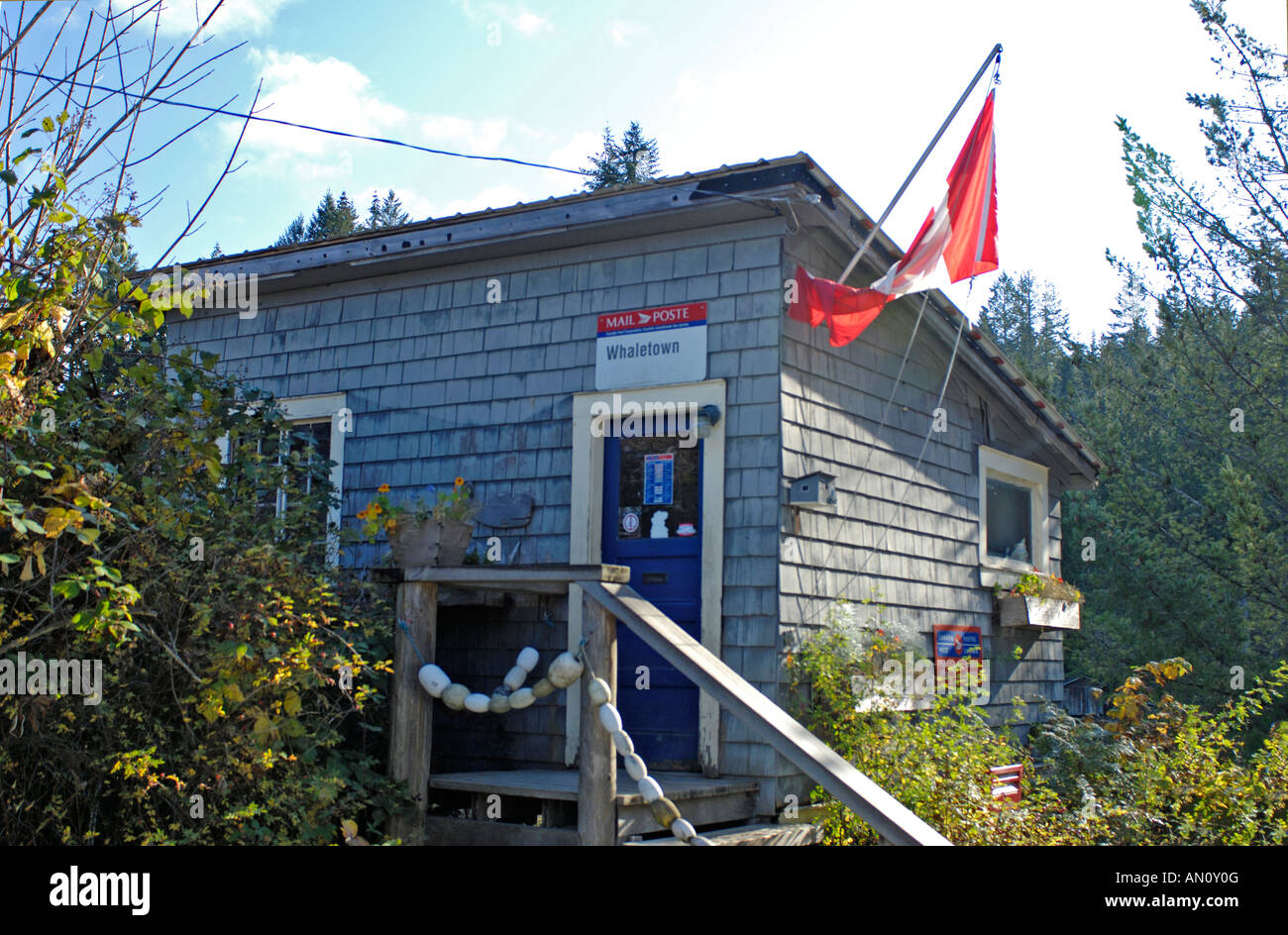 The Squirrel Cove Island Post Office on Cortes Island. in the Georgia ...