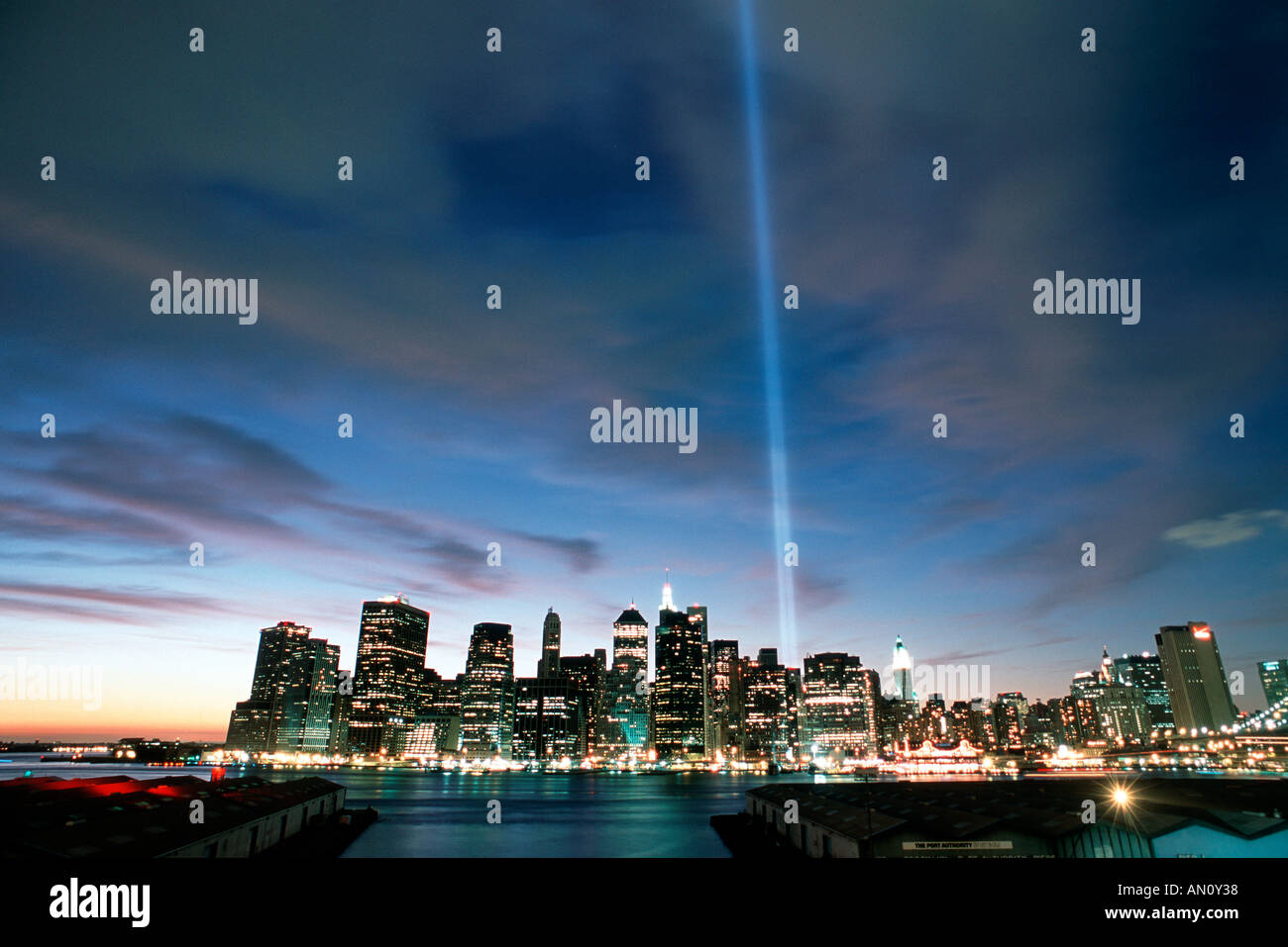 Memorial Lights WTC New York City Stock Photo - Alamy